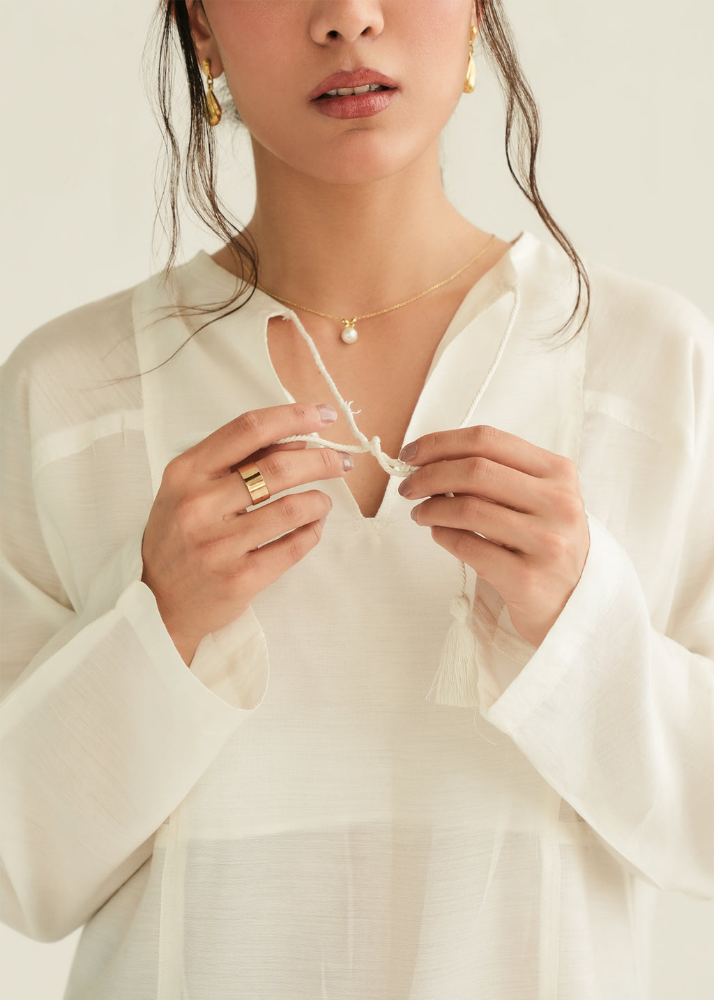 Blouse with Panel Details | 100% Cotton – KOA PK