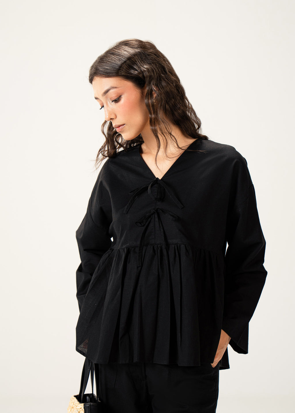 Flared Linen Blend Top | KOA In-Transit – KOA PK